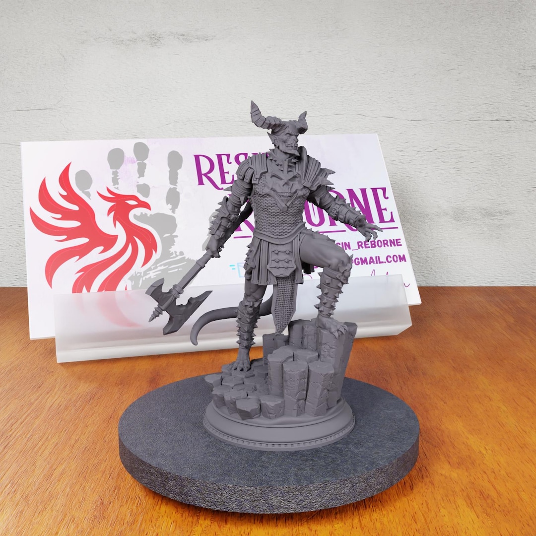 Devil Commander | 28 32mm D&D Infernal Oni Hellspawn Tiefling Demon ...