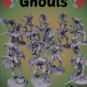 Ghoul Army | 32mm Wargaming Pathfinder D&D Monster BG3 Demon Graveyard ...