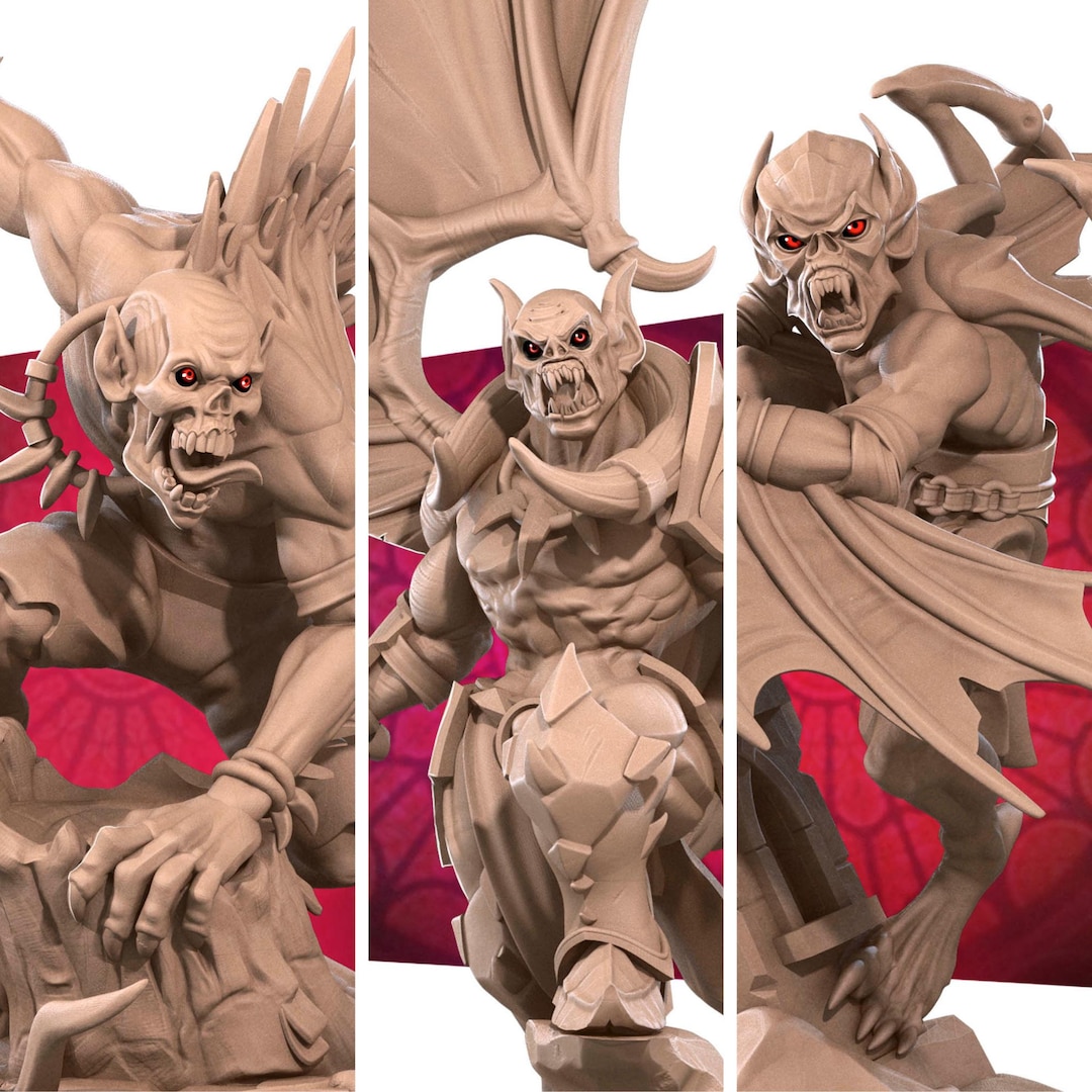 Vampire Minions - Set of 3 | 28 32mm Dnd TTRPG Primed Monster Sword ...