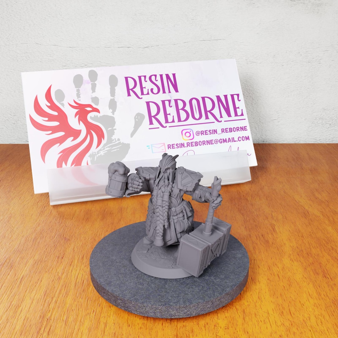 Dwarf Soldier W Beer & Hammer Dnd 5E Pathfinder Wargaming Paint ...