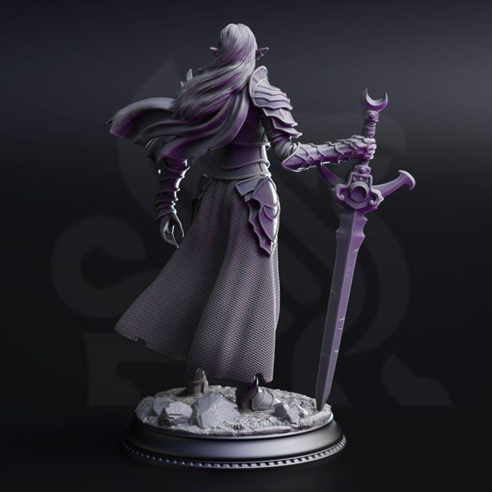 Lunar Paladin | 28 32mm D&D Drow Dark Elf Underdark Menzoberranzan Evil ...