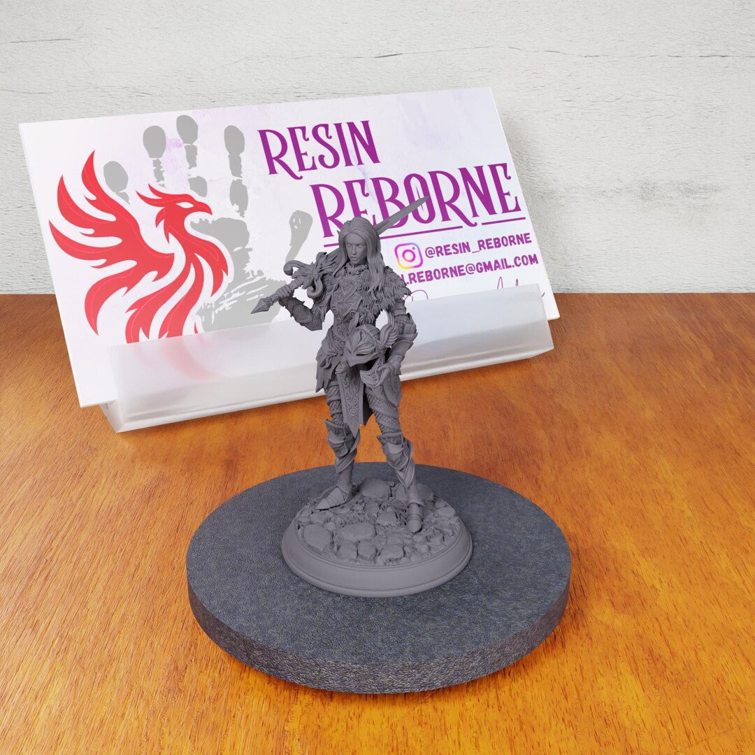 Female Elf Paladin D&D 5E Dnd Pathfinder TTRPG Primed Mini Painting ...