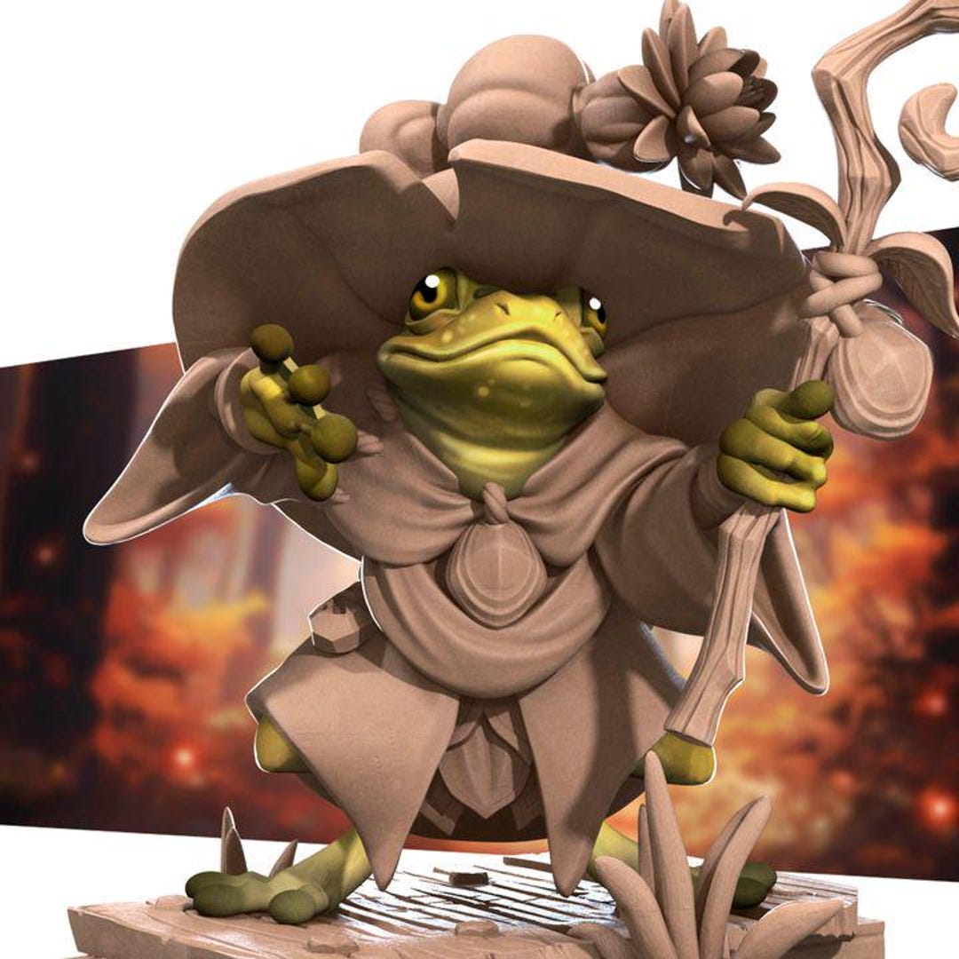Frog Wizard Animalfolk | 28 32mm D&D Forestfolk Frogfolk Beastfolk ...