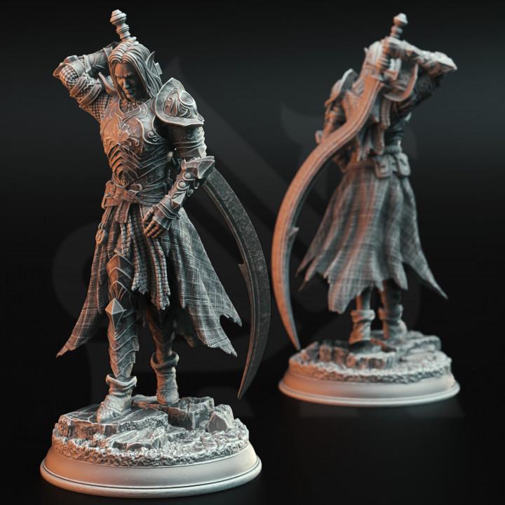 Moon Paladin | 28 32mm Drow Elf Dnd Warrior Fighter Male Lance Polearm ...