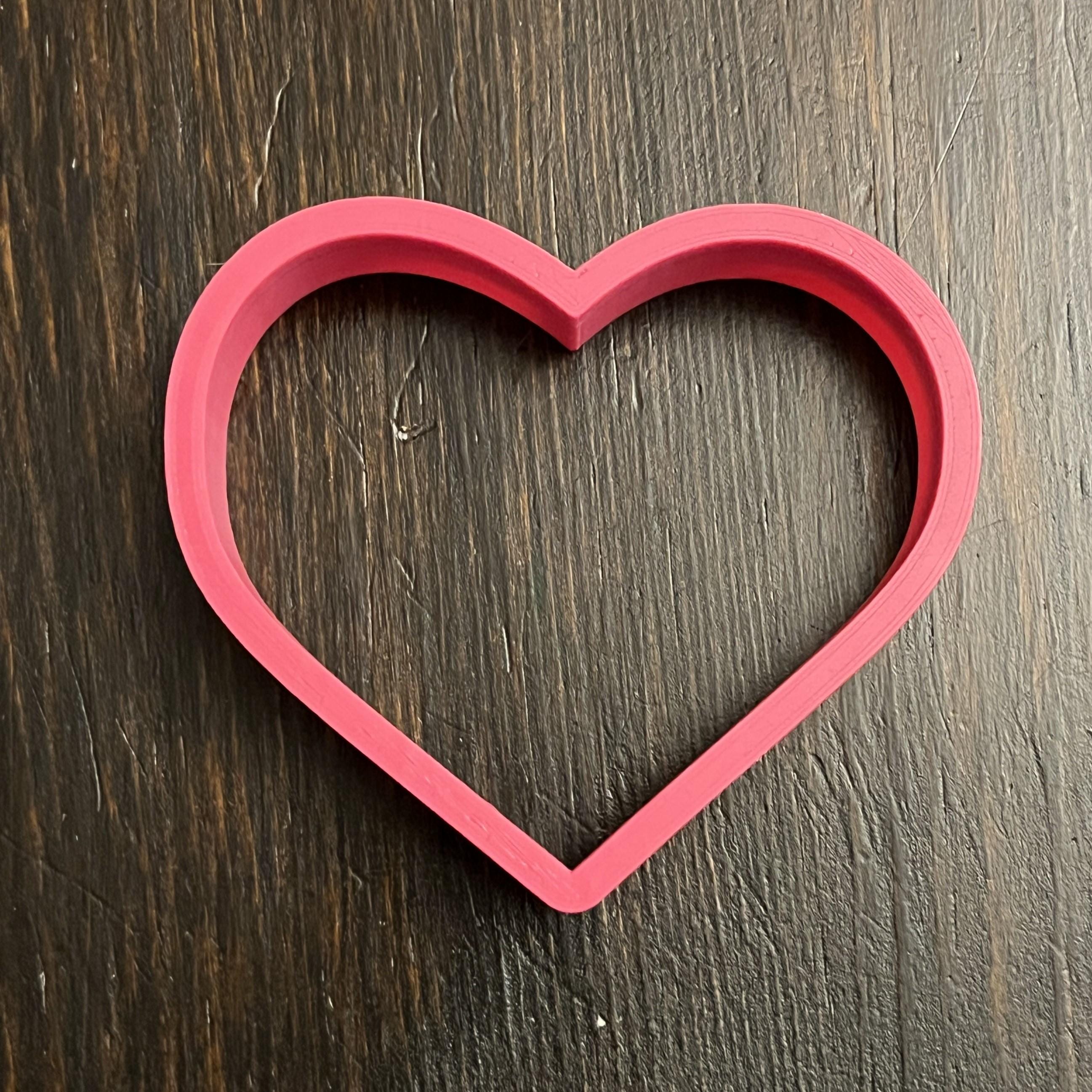 Heart Cookie Cutter 3d Printed Multiple Sizes and Colors Available - Etsy