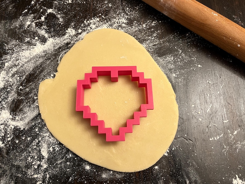 8 Bit Gamer Heart Pixel Cookie Cutter 3d Printed - Etsy