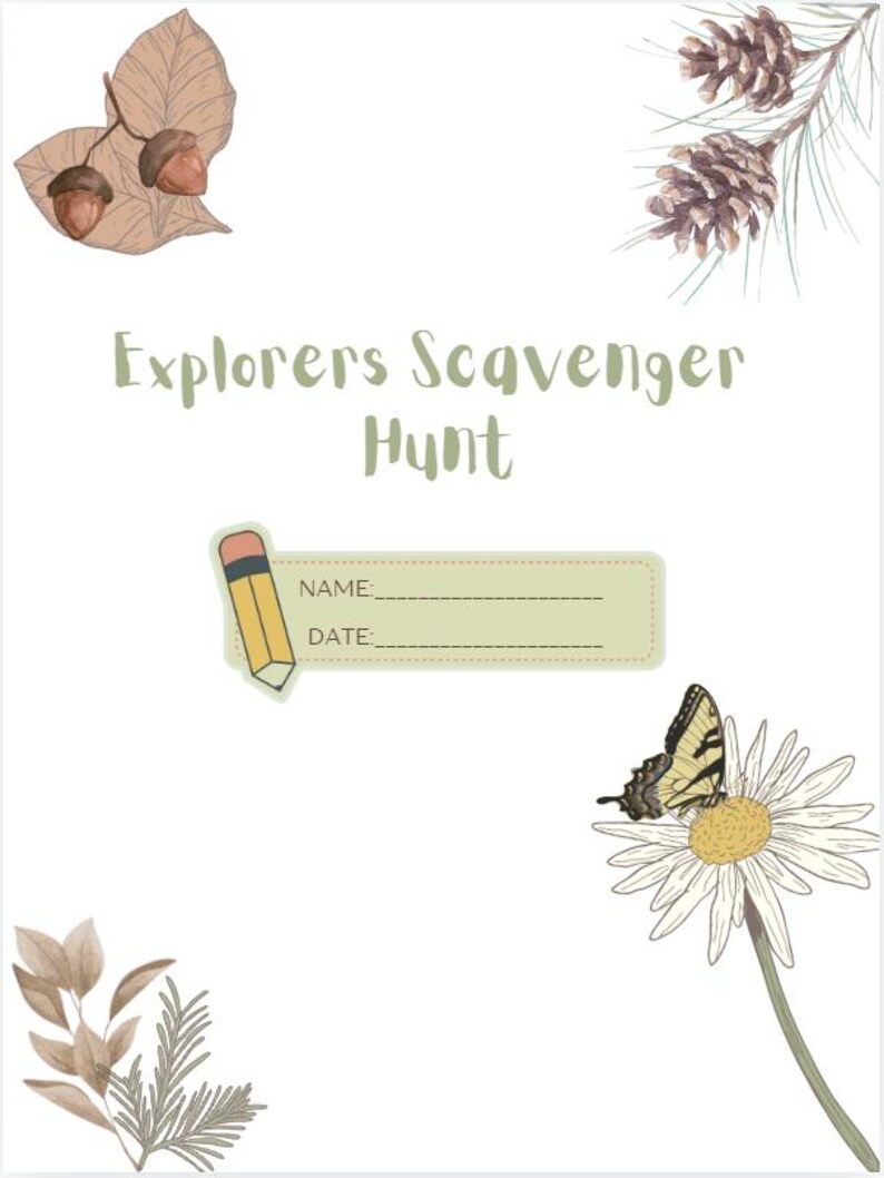 Explorers Scavenger Hunt - Etsy