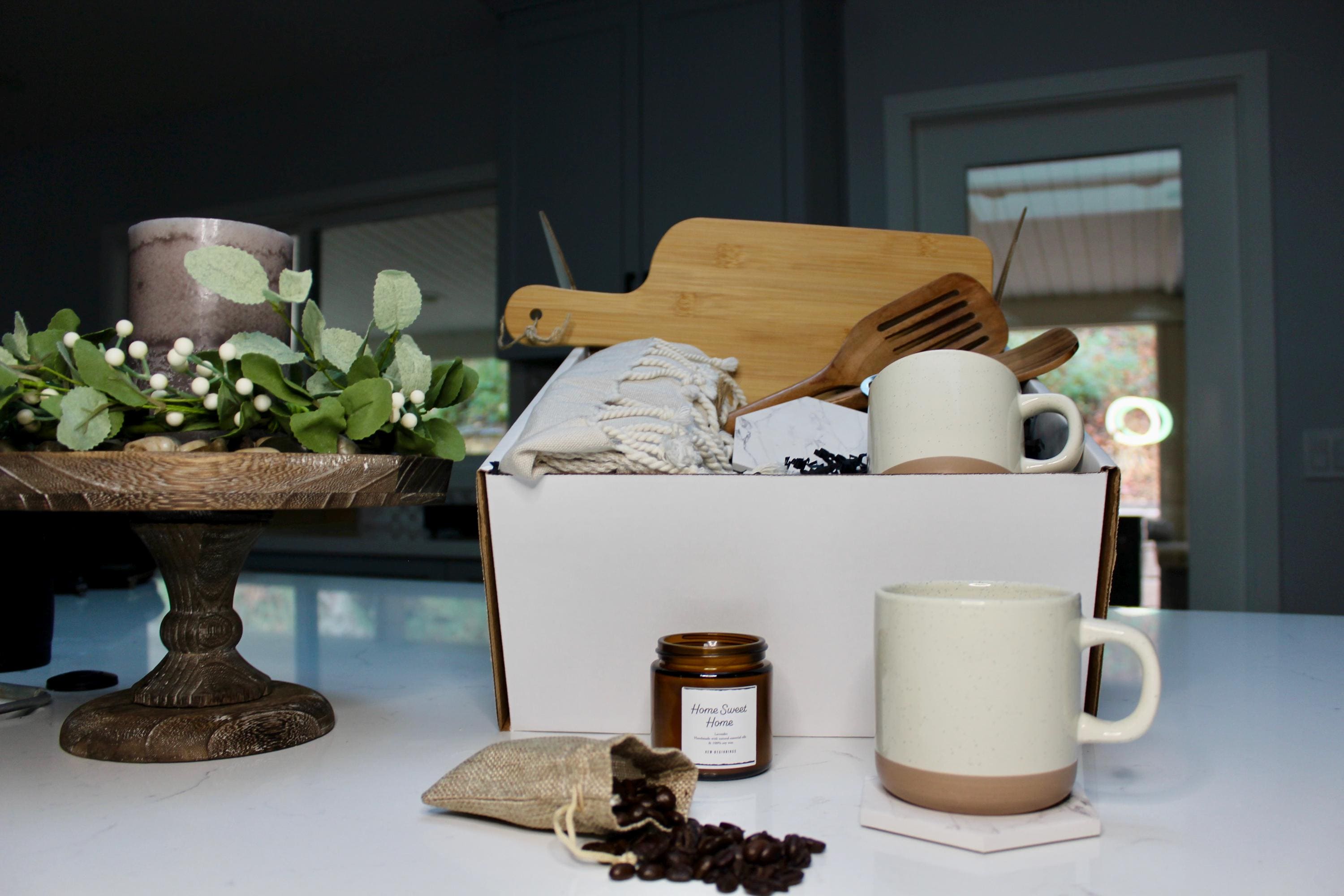 Housewarming Gift Basket, Kitchen Essentials & Cozy Touches ...