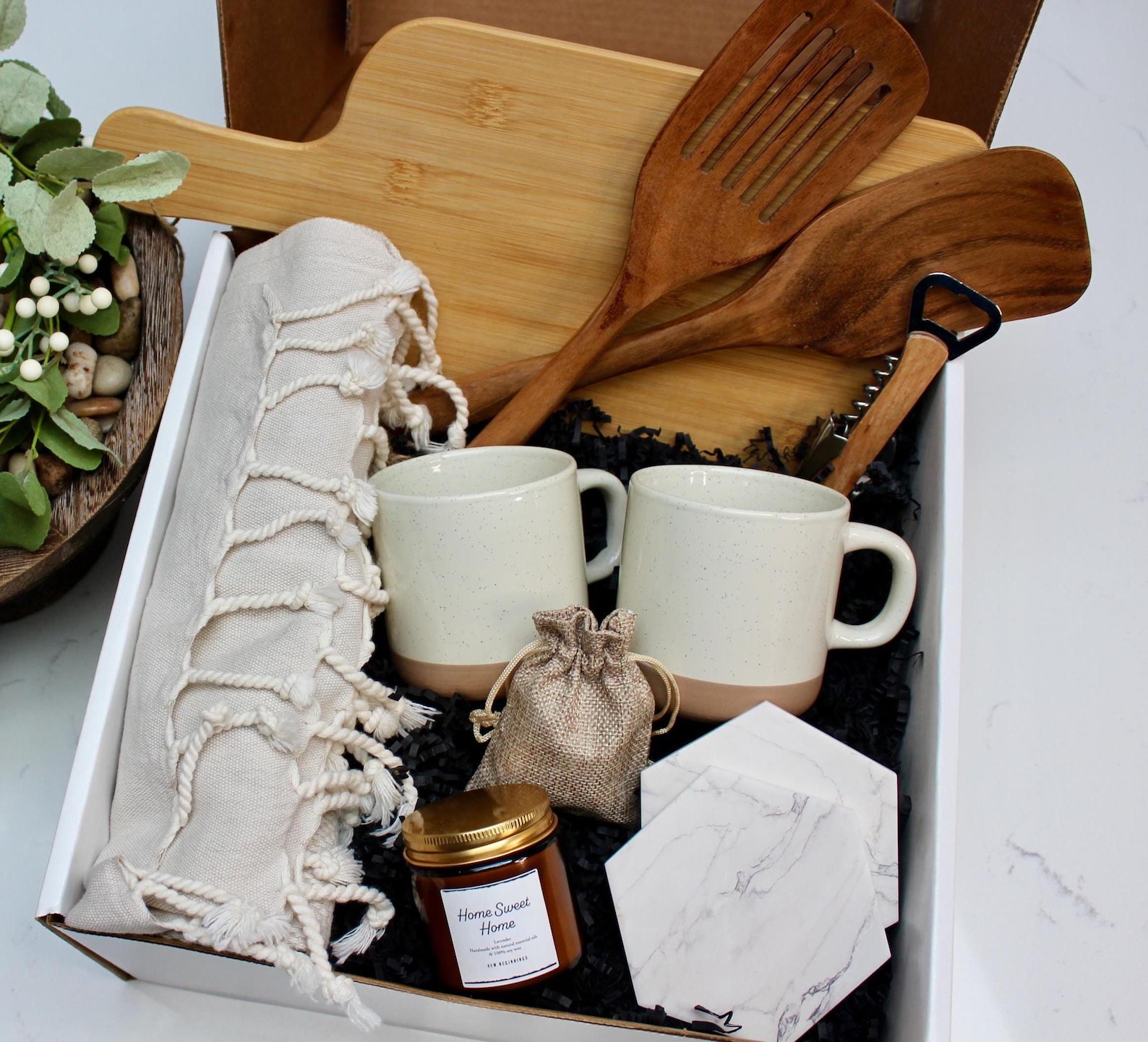 Housewarming Gift Basket, Kitchen Essentials & Cozy Touches ...