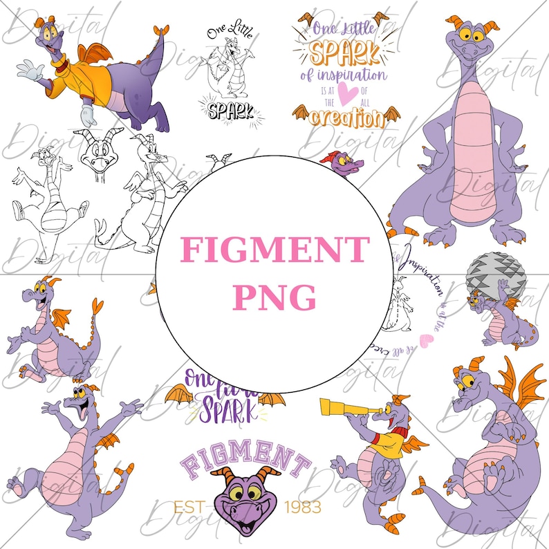 Epcot Figment PNG Bundle: Journey to Imagination (digital Download) - Etsy