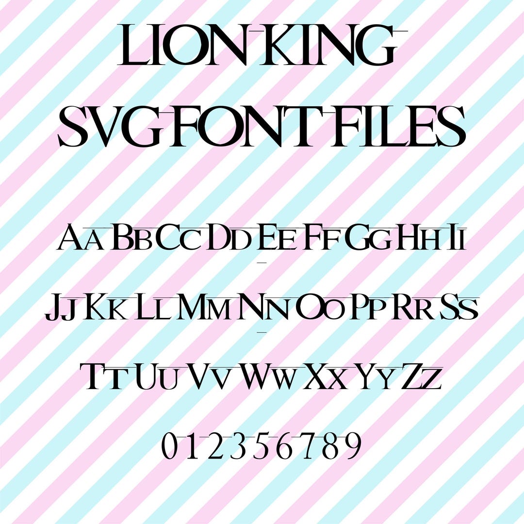 Lion King Alphabet SVG, Lion King Font Svg, Letters SVG, Cartoon Font ...