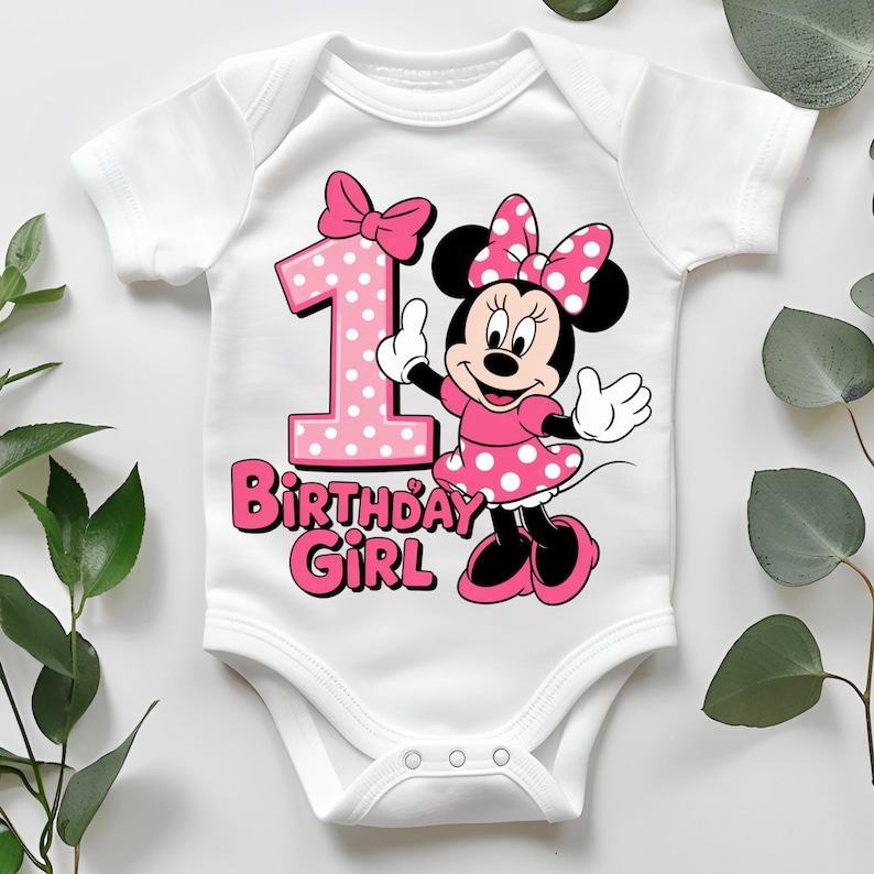 Minnie Mouse Birthday Girl Numbers, Pink Clipart Bundle (PNG) - Etsy