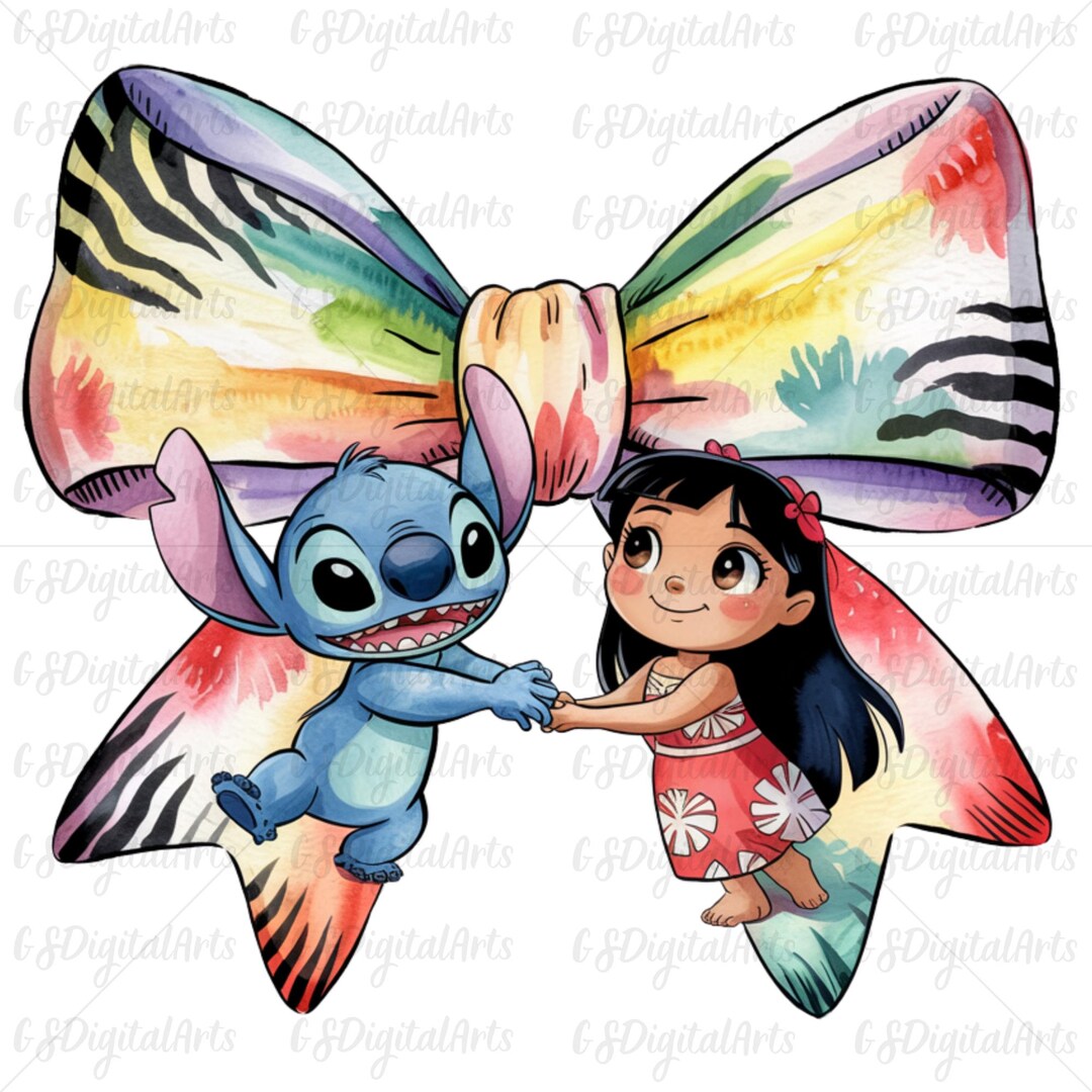 Lilo and Stitch PNG | Stitch and Lilo Clipart Bow | Safari Clipart Bow ...