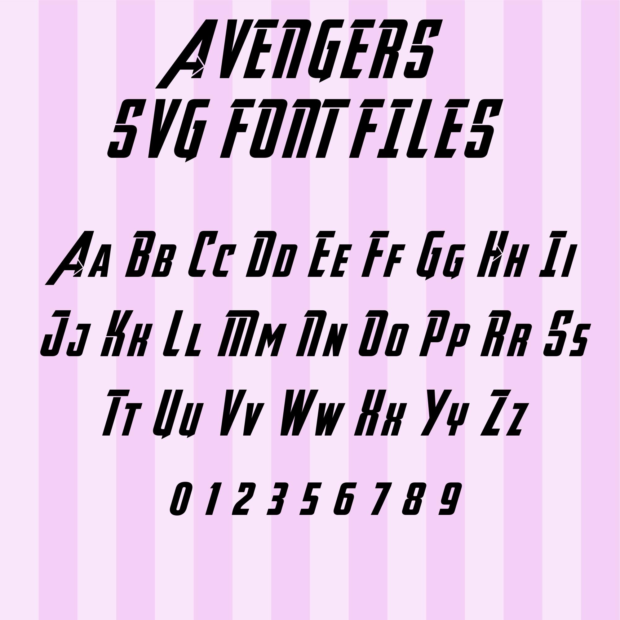 Superhero Font Svg Avengers Font Svg Avengers Alphabet Letters Svg