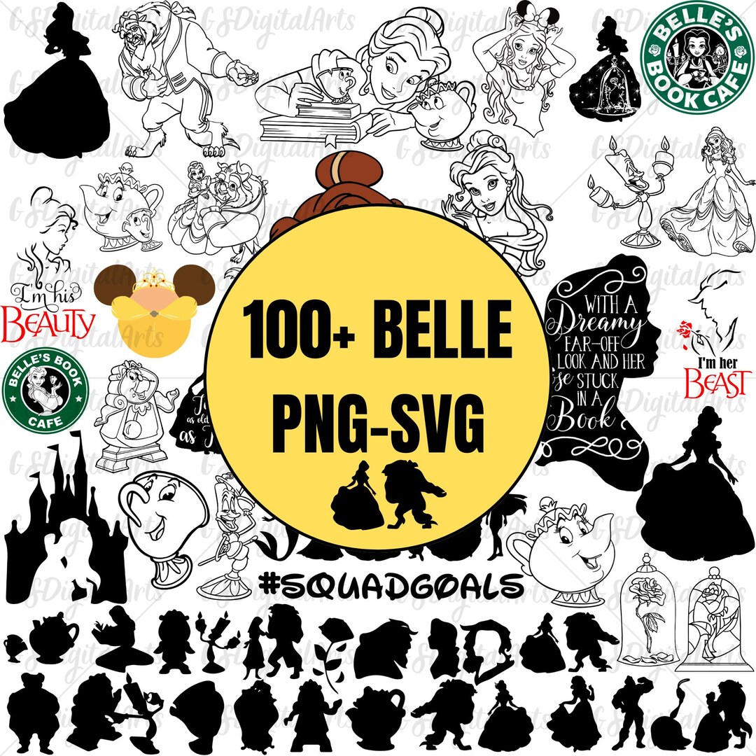 Belle Svg, Beast Svg Bundle, Beauty Svg Bundle, Belle Clipart, Belle ...