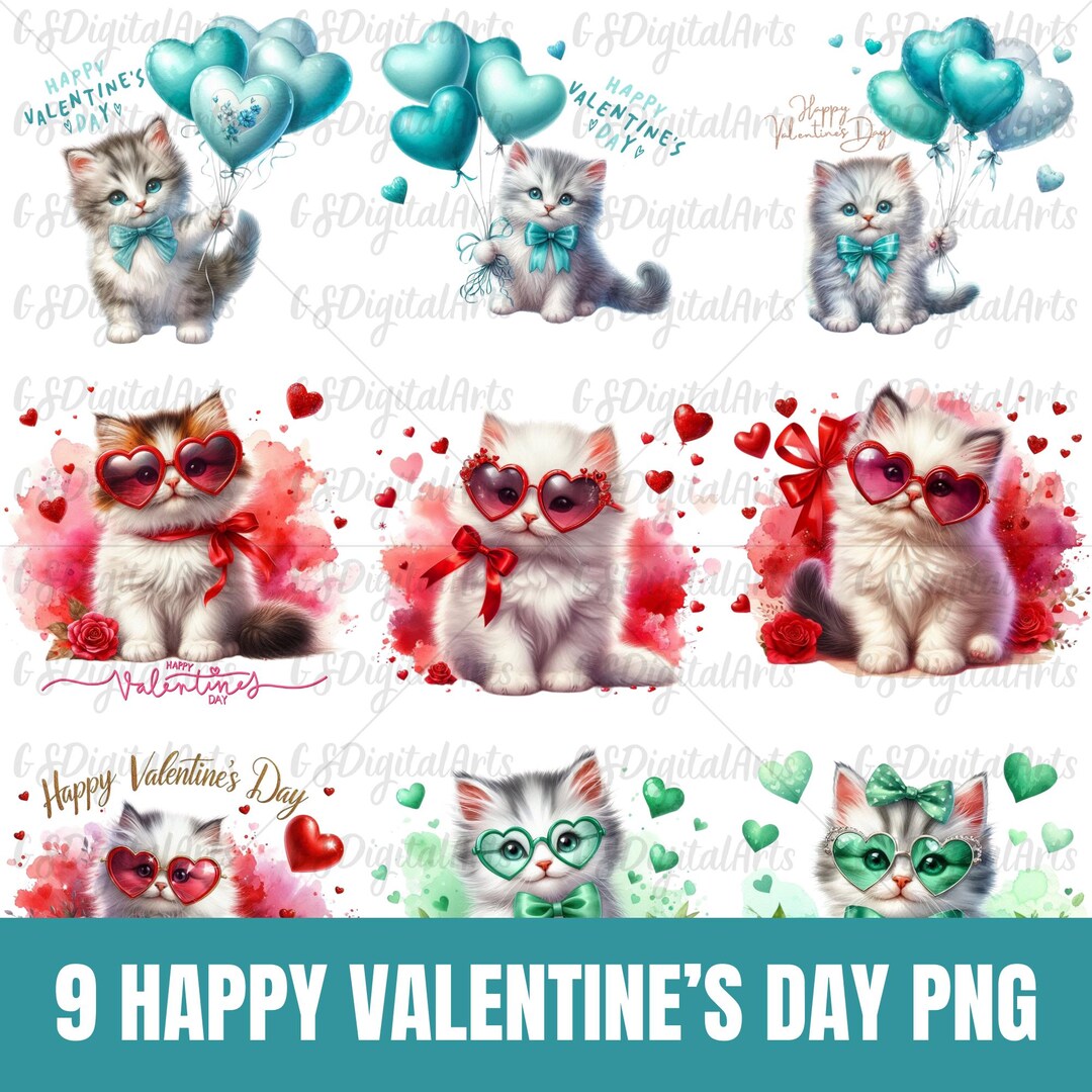 Cat Valentine Png, Valentines Day Png, Trendy Valetines Sublimation ...