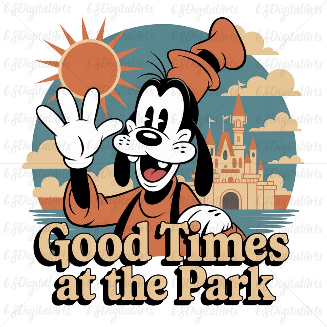 Goofy Theme Park PNG, Good Times Cartoon Illustration, Sunny Vacation ...
