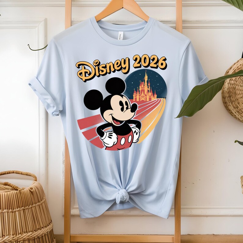 Disney Trip 2026 Mickey Mouse PNG – Classic Castle Road Vacation Design ...