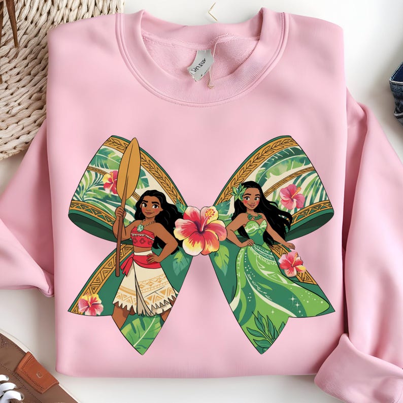 Buy Disney Princess Moana Png, Tiana PNG, Disney Princess Bow Design ...