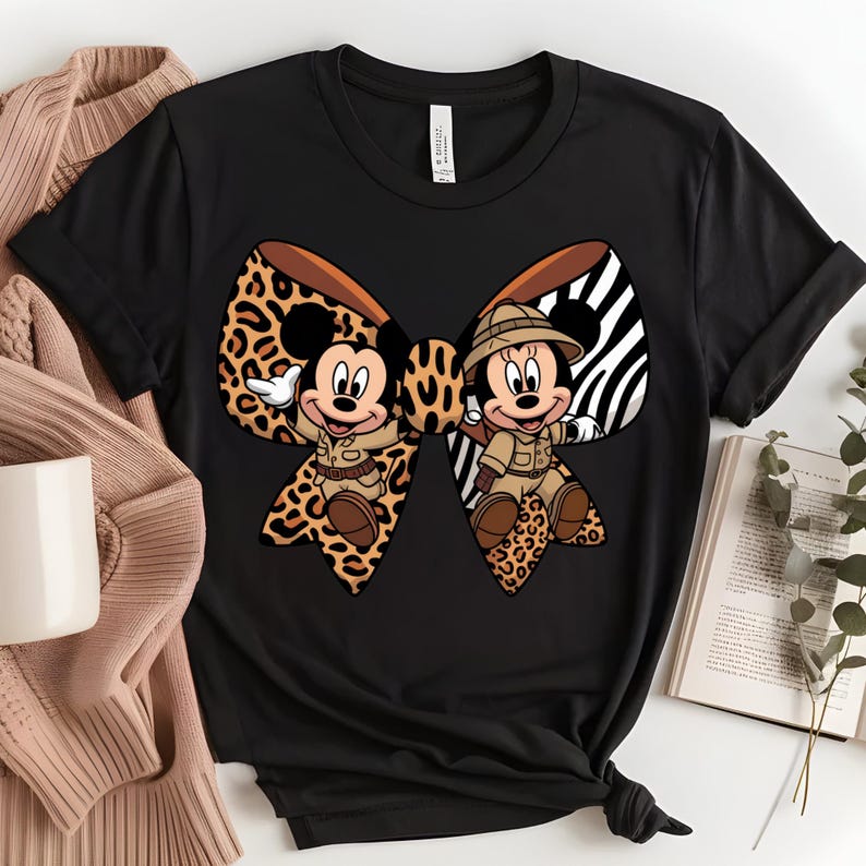 Mickey and Minnie Mouse Fall Pumpkin PNG: Plaid Bow, Autumn Leaves ...