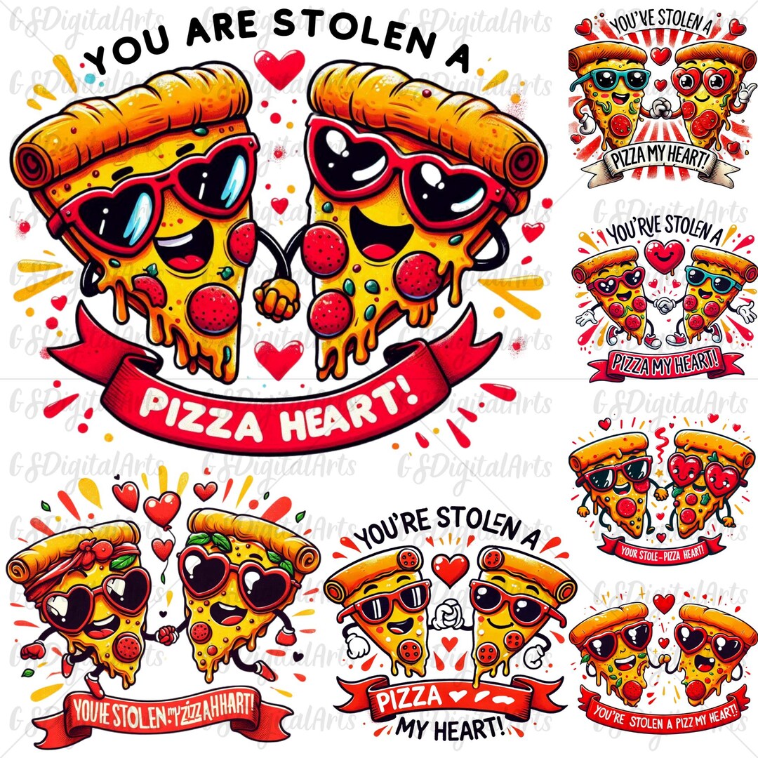 Valentines Day Clipart, Valentine Shirt Png, Romantic Pizza Cliparts ...