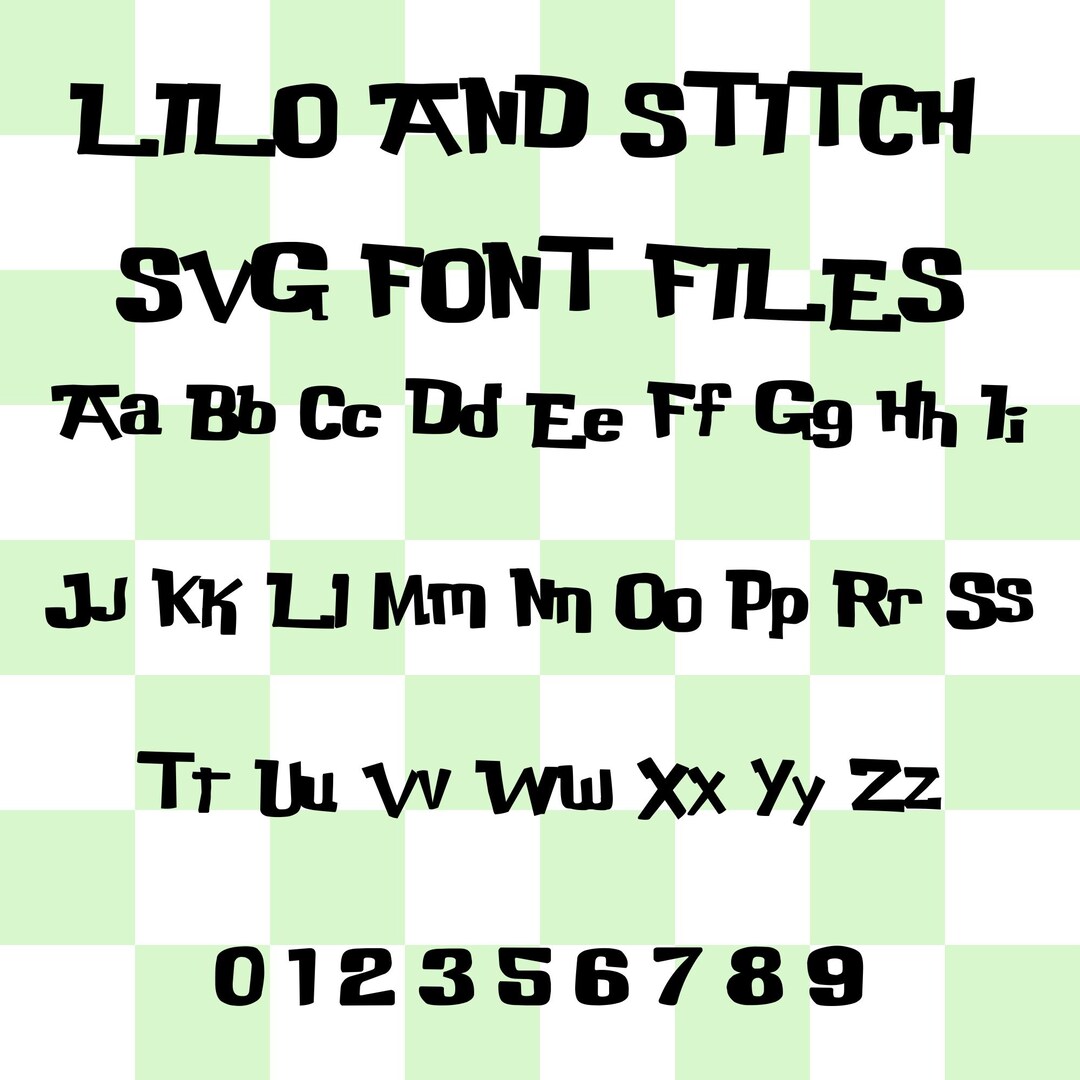 Lilo & Stitch Font: Cartoon Alphabet SVG TTF Bundle (digital Download ...