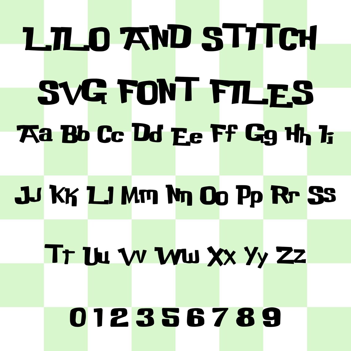 Lilo and Stitch SVG, Lilo and Stitch Alphabet, Stitch TTF, Lilo and ...