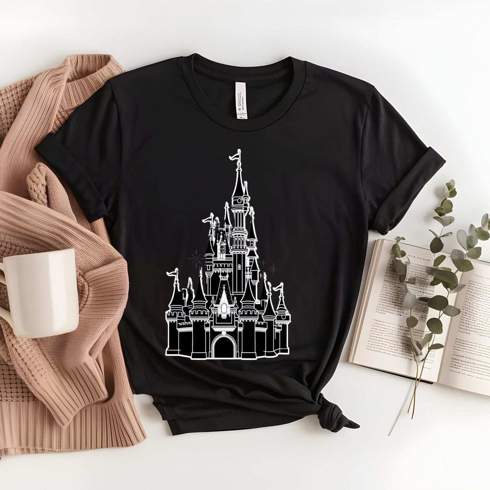 Black and White Castle PNG | Mouse Ear Castle PNG | Magic Kingdom ...