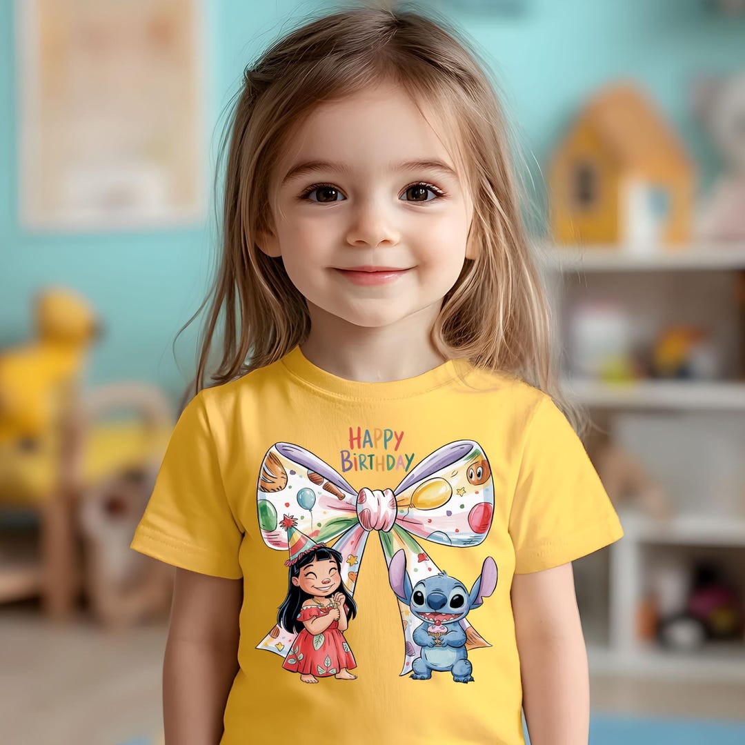 Lazo de cumpleaños de Lilo y Stitch PNG: Clipart de celebración ...