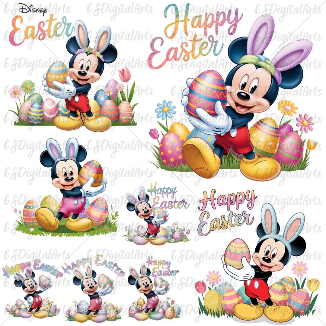 Mickey Mouse Easter Egg PNG | Retro Disney Digital Download - Etsy