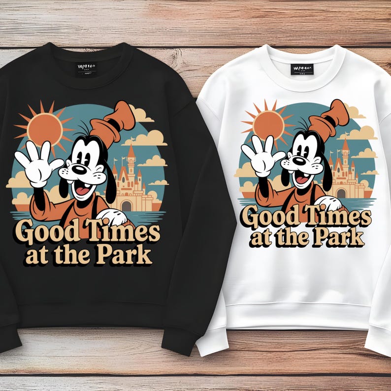 Goofy Theme Park PNG, Good Times Cartoon Illustration, Sunny Vacation ...