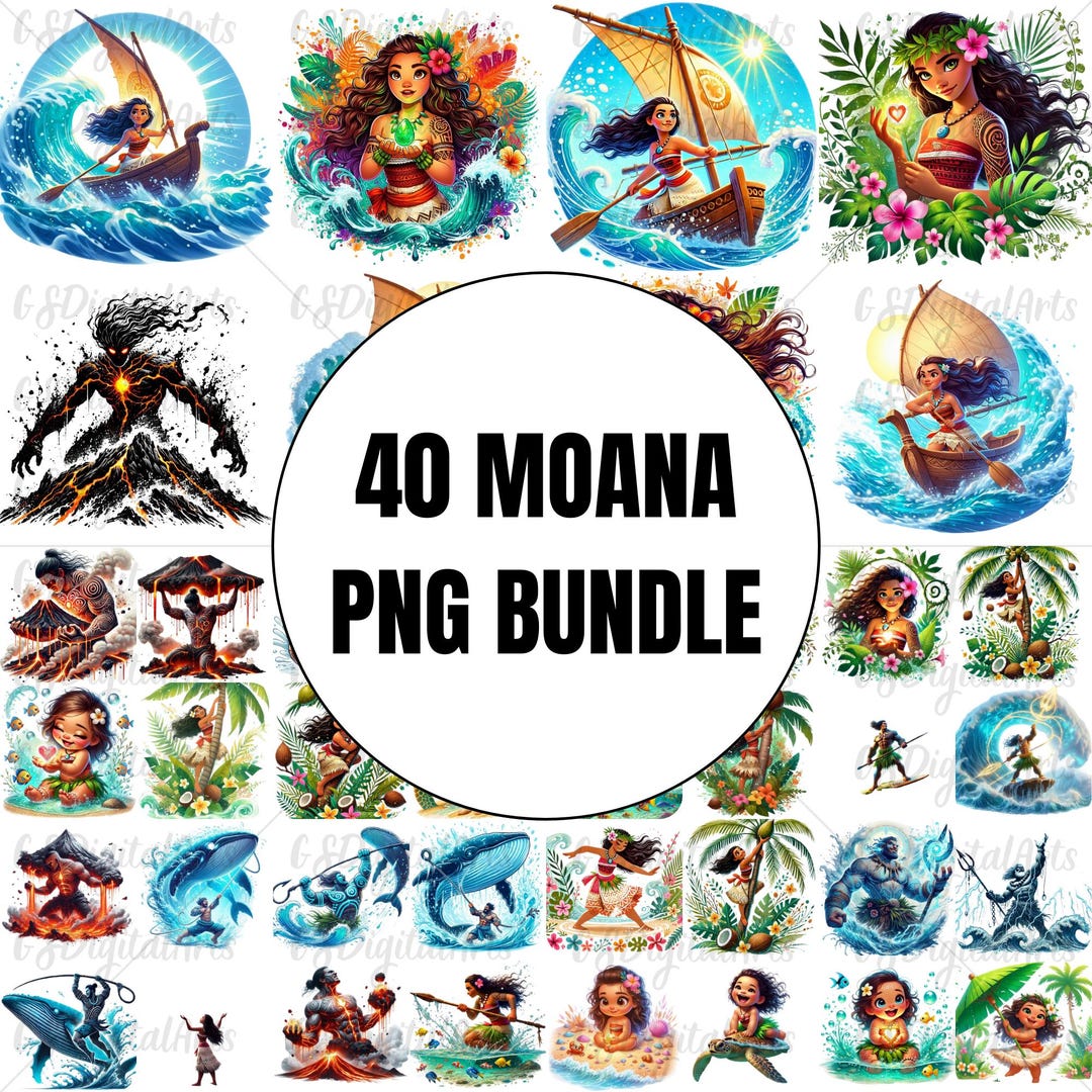 Moana PNG Bundle: Magical Kingdom Graphics (instant Download) - Etsy