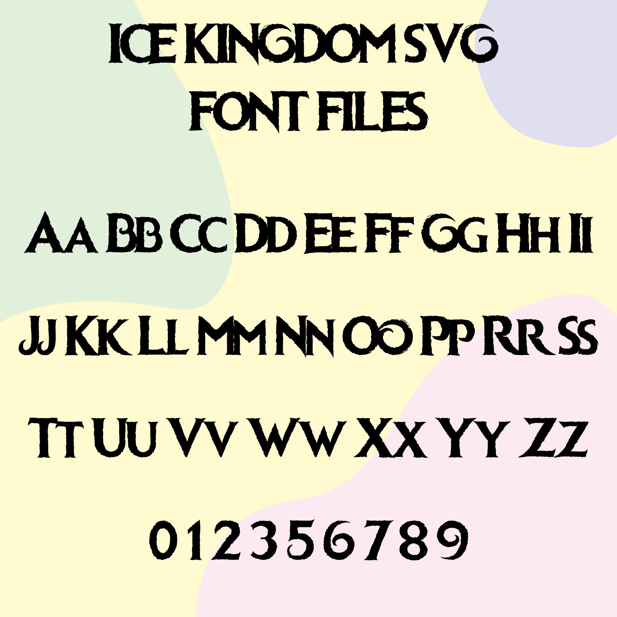 Frozen Font SVG, Frozen Clipart, Snowflake Alphabet Letters & Numbers ...