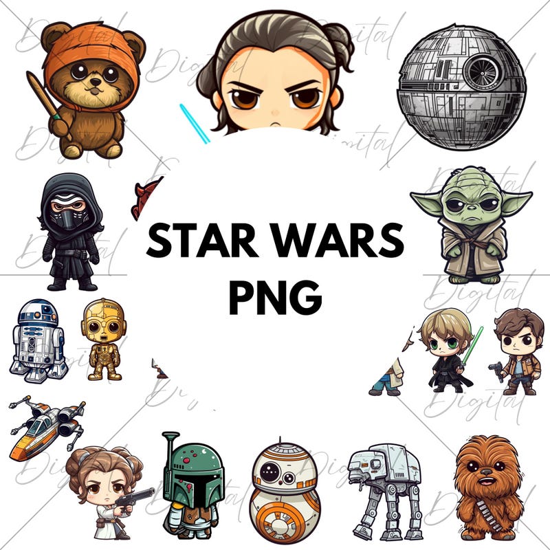 Star War Characters Cartoon - Etsy