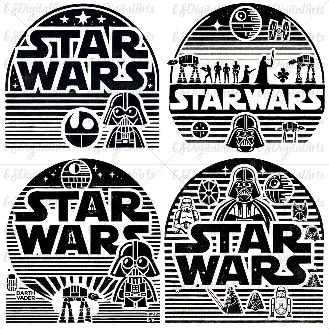 Star Wars Clipart, Darth Vader Png, Star Wars Logo With Character ...