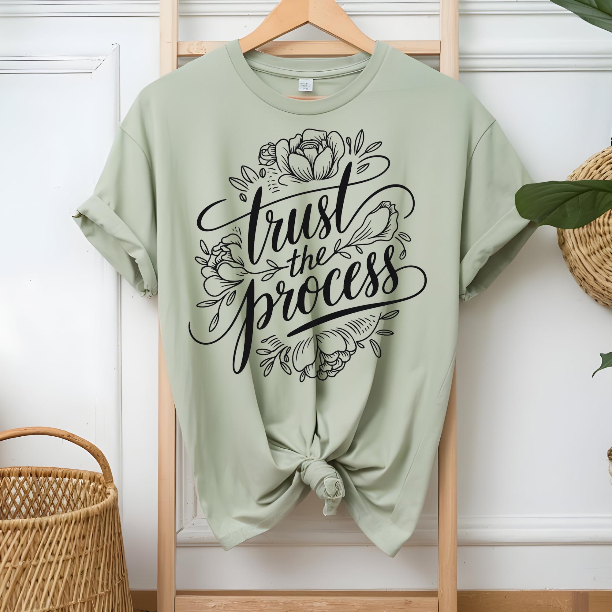 Floral Trust the Process PNG: Inspirational Quote Clipart (digital ...