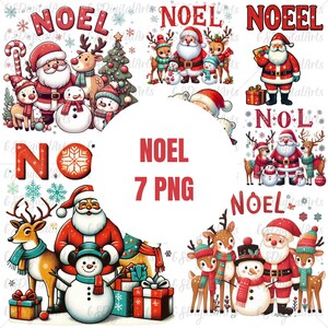 7 Cute Reindeer PNG Clipart Set, Christmas Clipart Png Bundle ...
