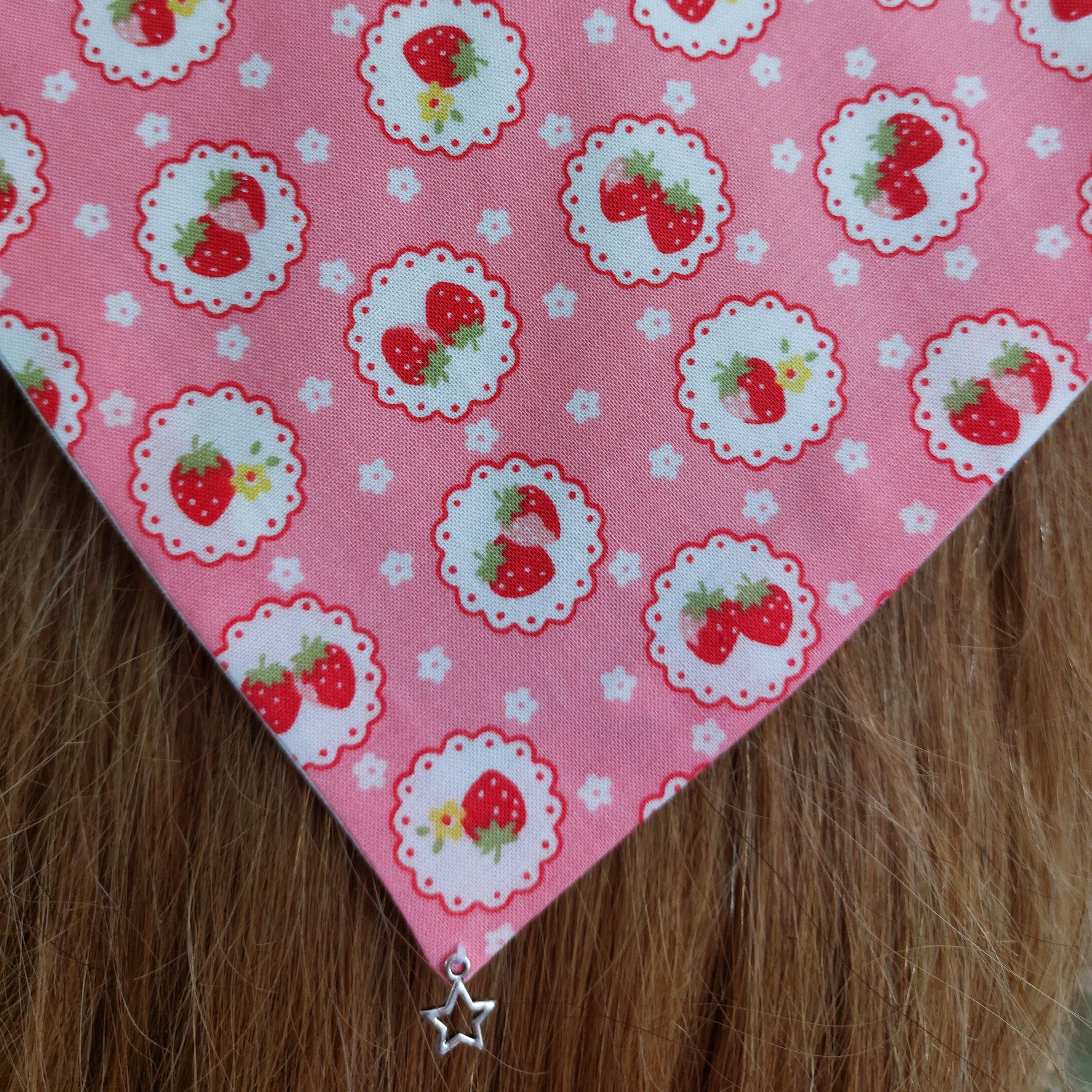 Strawberry Shortcake Summer Scarf Strawberry Head Scarf Headscarf Hair ...