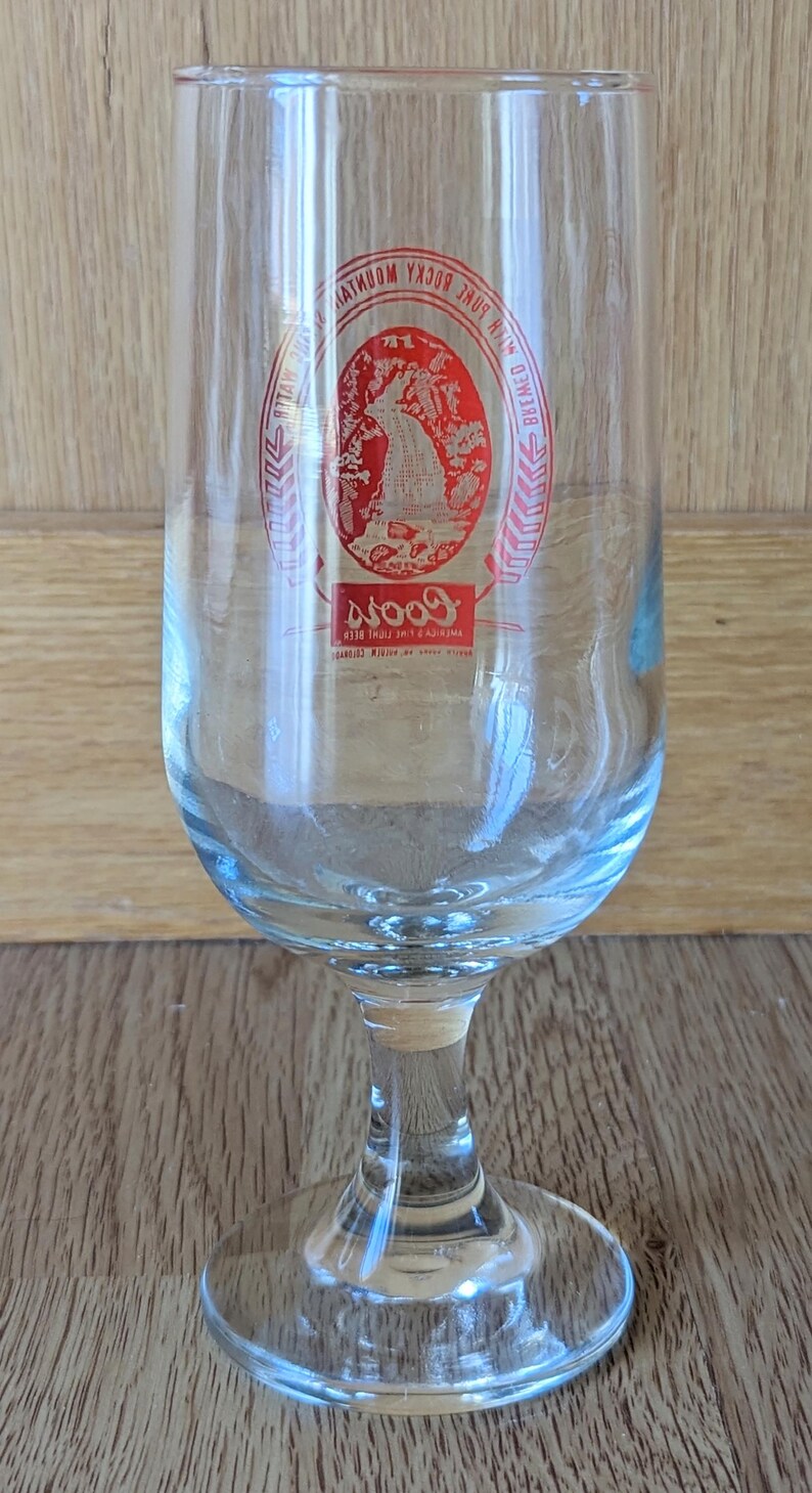 Vintage Coors Red Logo Stemmed Beer Glass Footed America's Fine Light ...