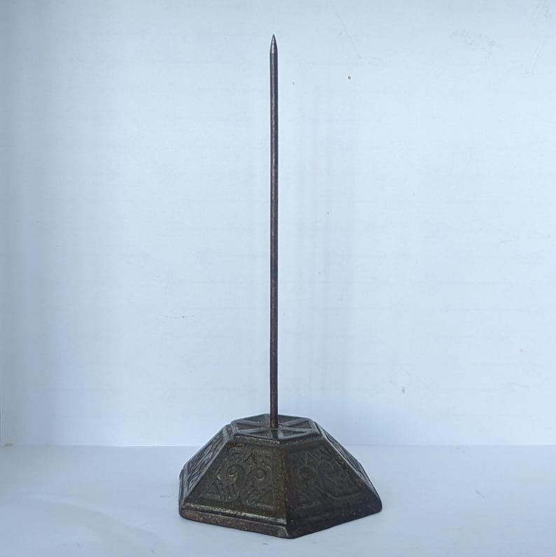 Vintage Letter Receipt Holder Spike With Cast Iron Base for Desk or ...