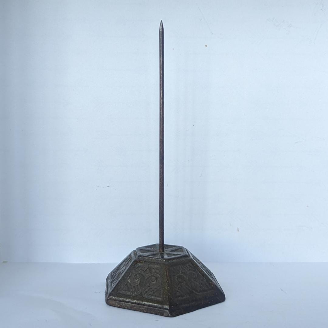 Vintage Letter Receipt Holder Spike With Cast Iron Base for Desk or ...