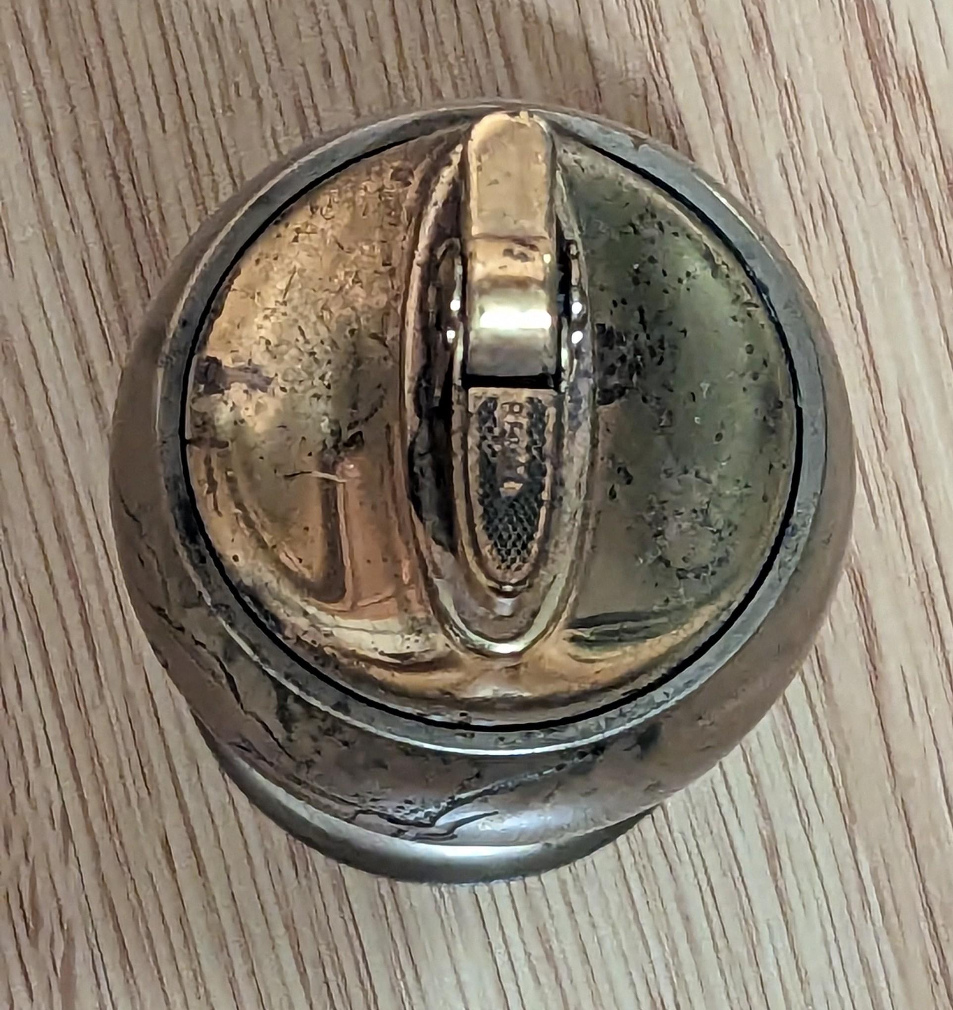 Vintage Prince Butane Table Lighter Round Carved Japanese Scene ...