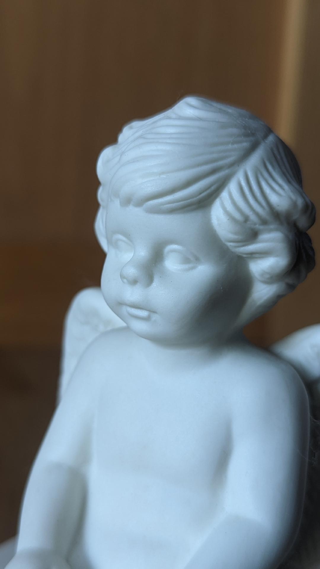 Vintage Porcelain Angel Cherub Sitting on Bench Ceramic Figurine ...