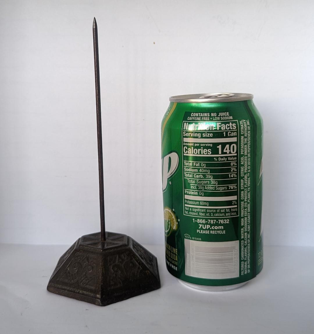 Vintage Letter Receipt Holder Spike With Cast Iron Base for Desk or ...