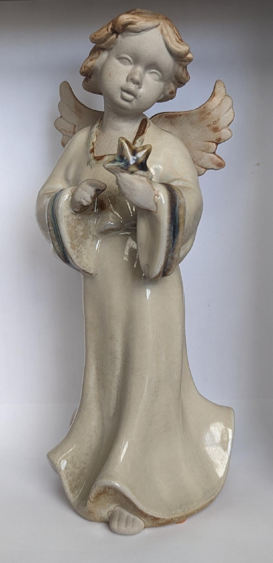 Tii Collections Ceramic Angel Figurine Statue Holding a Star Décor - Etsy