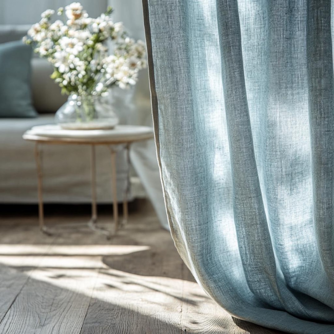 Cortinas de lino hechas a mano en tamaños personalizados. Cortinas para ...