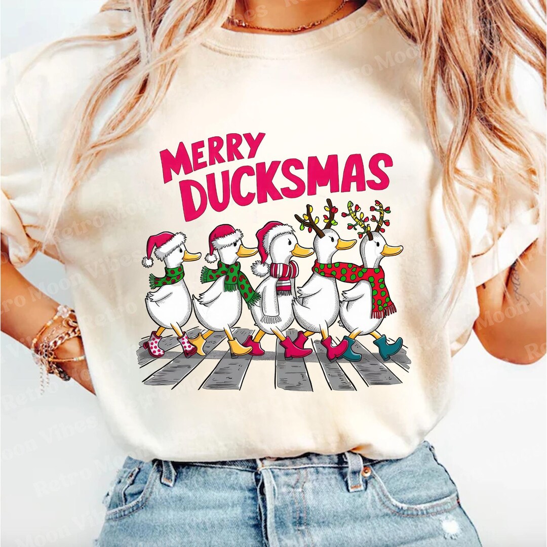 Merry Duckmas Png, Christmas Ducks Png, Retro Christmas Png, Funny ...