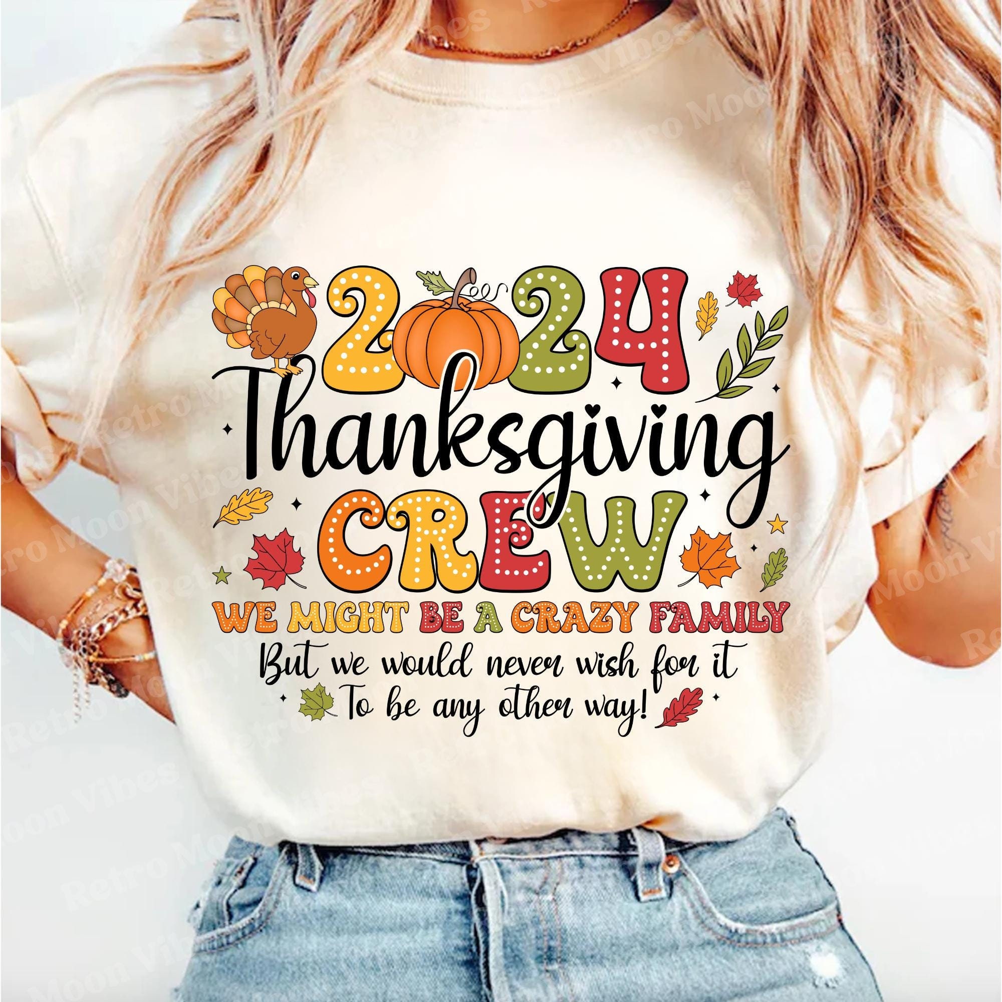 Thanksgiving Crew 2024 Png, Retro Thanksgiving Png, Retro Shirt ...