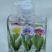 Hand Painted Spring Flower Soap Dispenser With Pink, Yellow and Purple ...