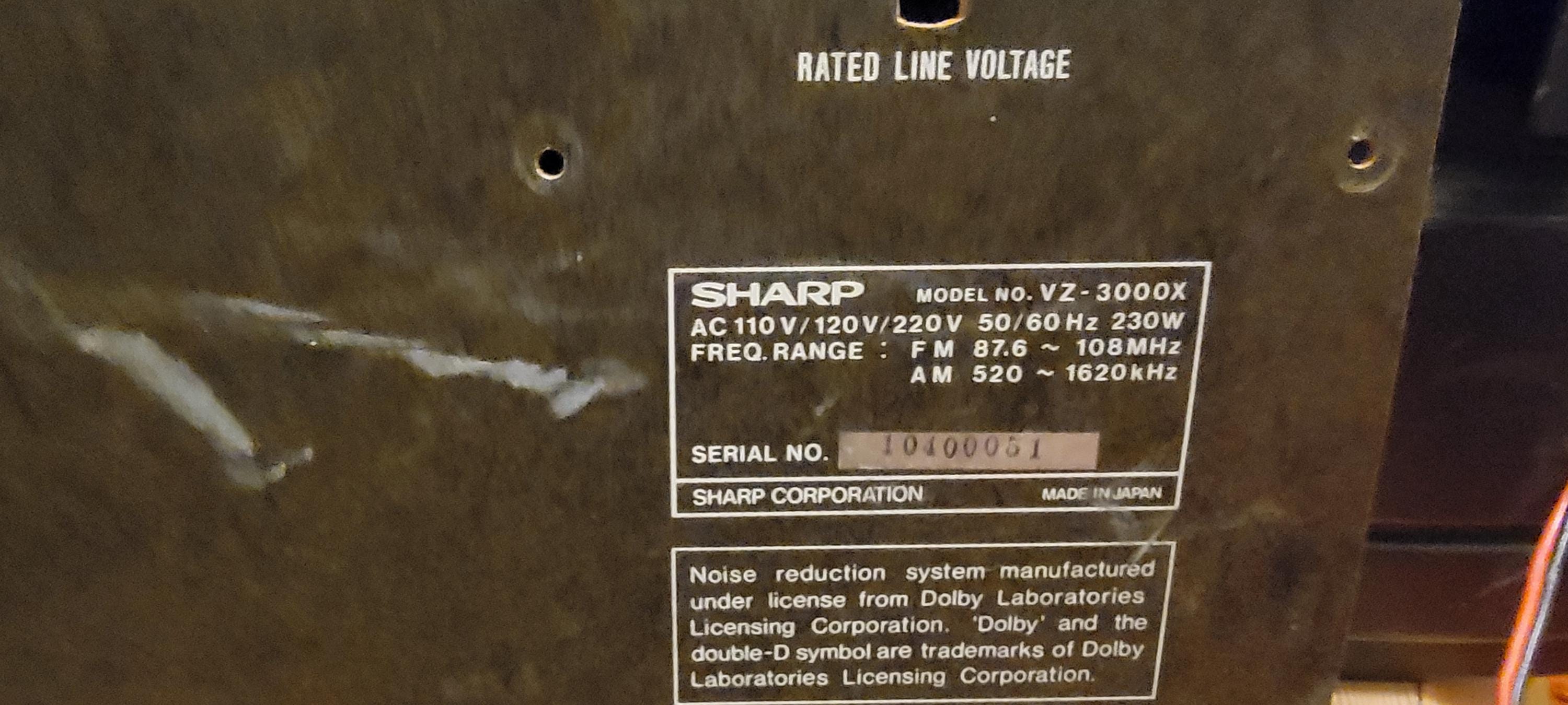 Sharp Vz-3000x - Etsy